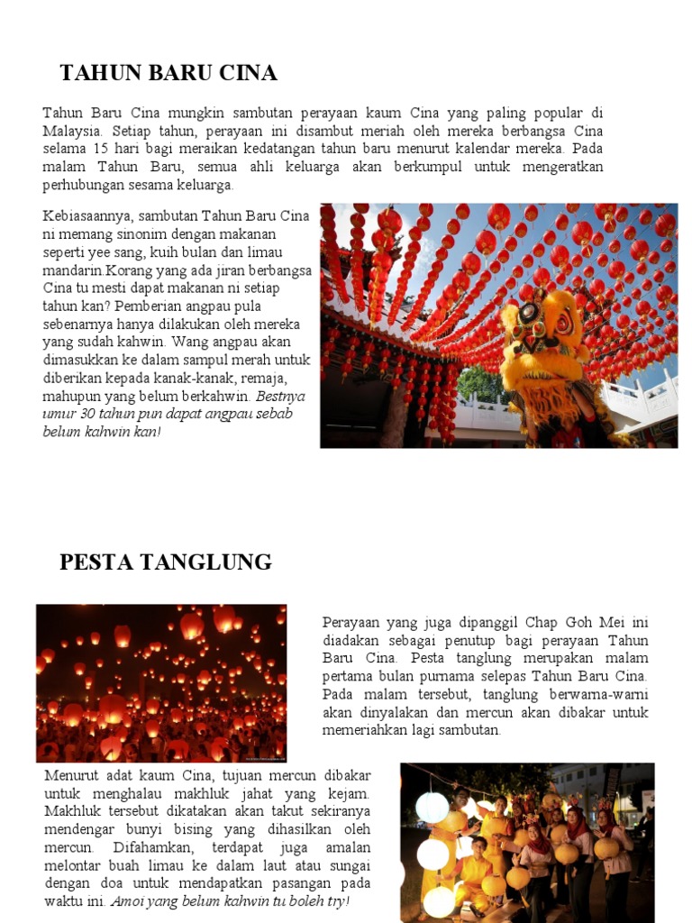 Perayaan Kaum Cina | PDF