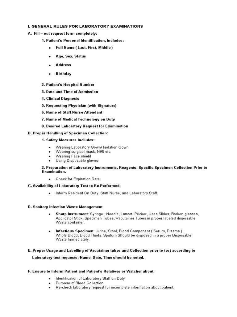 Hematology Sop (Revise 2023) | PDF | Body Fluids | Tissue (Biology)