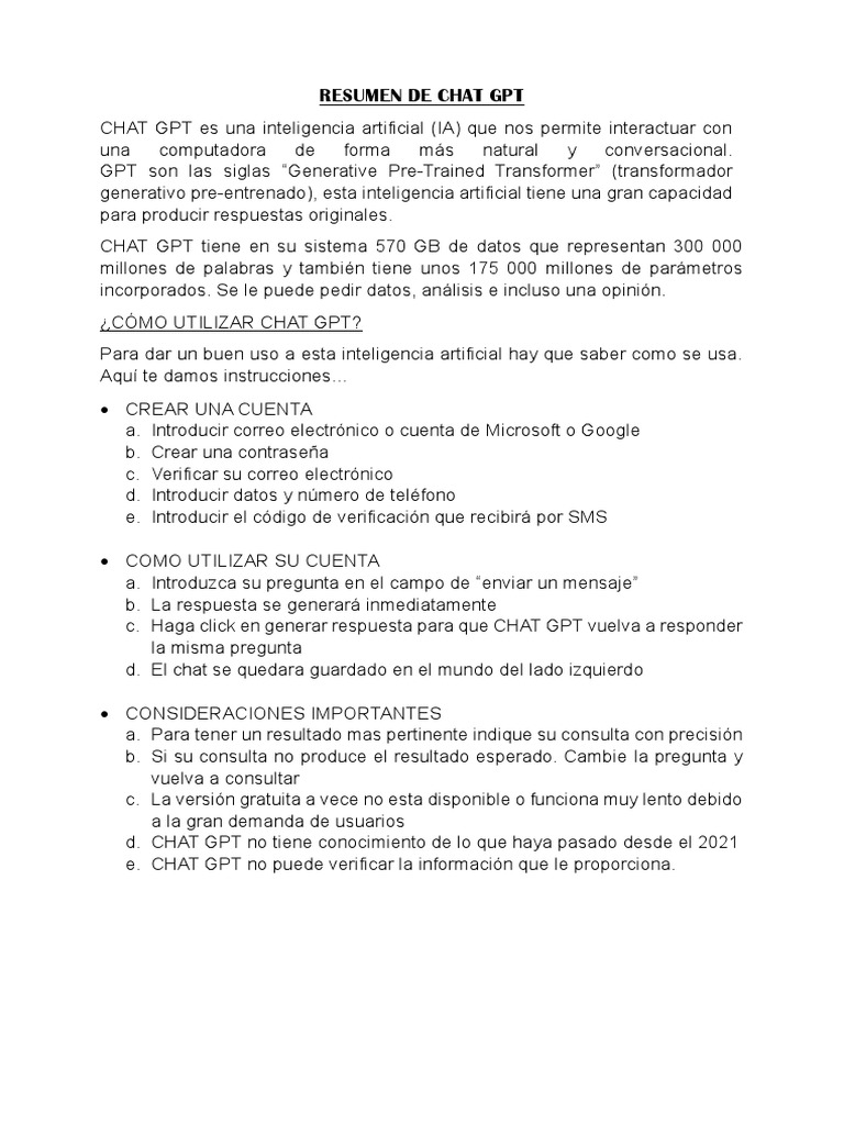 Uso y Desafíos de Chat GPT en Educación | PDF