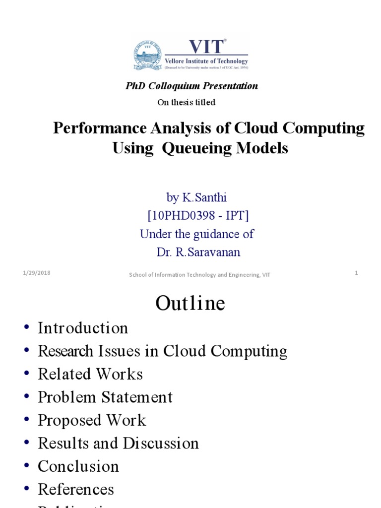 Cloud Queueing Models for Researchers | PDF | Cloud Computing | Computing