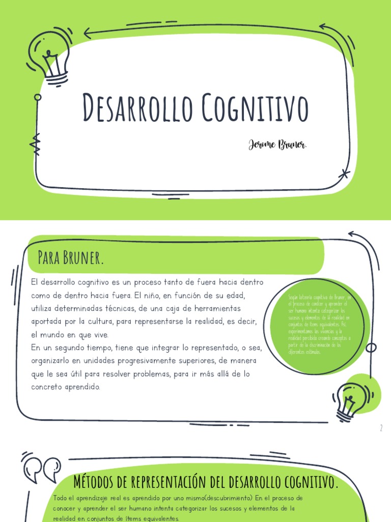 Bruner | PDF | Aprendizaje | Desarrollo cognitivo