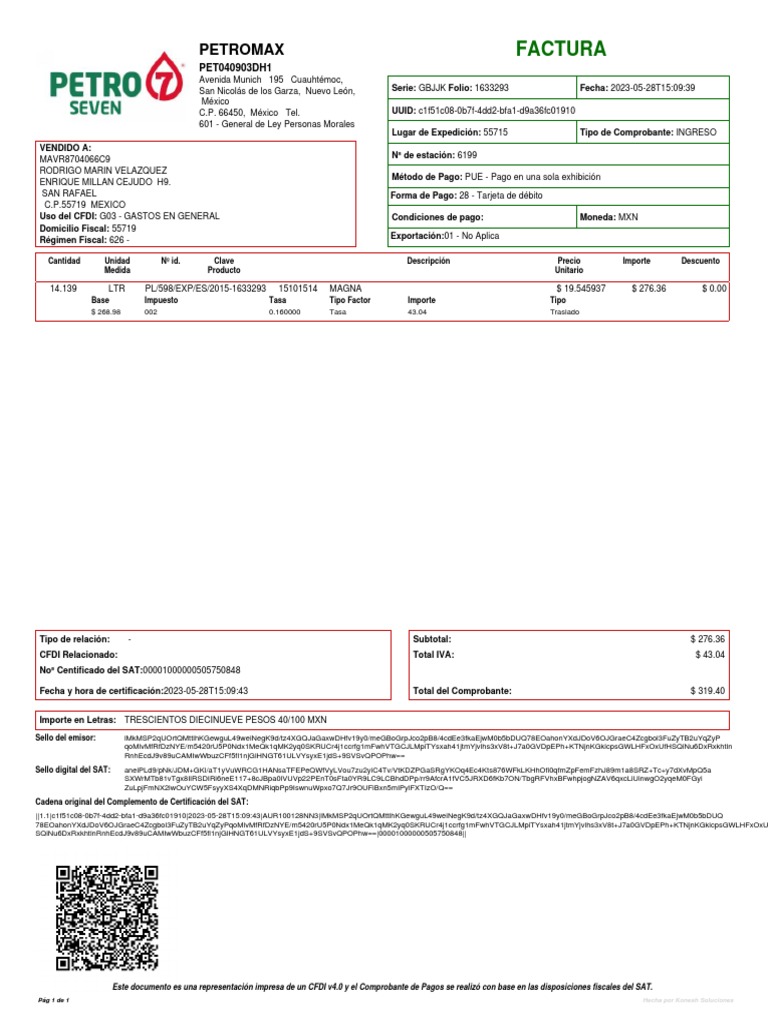 Pet040903dh1 Mavr8704066c9 GBJJK 1633293 | PDF | Impuestos | Finanzas ...