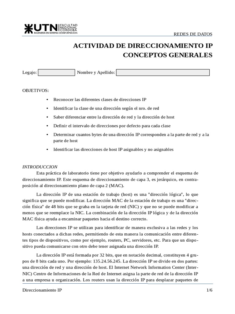 03-Analisis Direccionamiento IPv4 | PDF