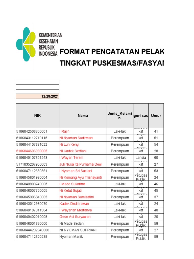 DATA MASTER YP SB Sari | PDF