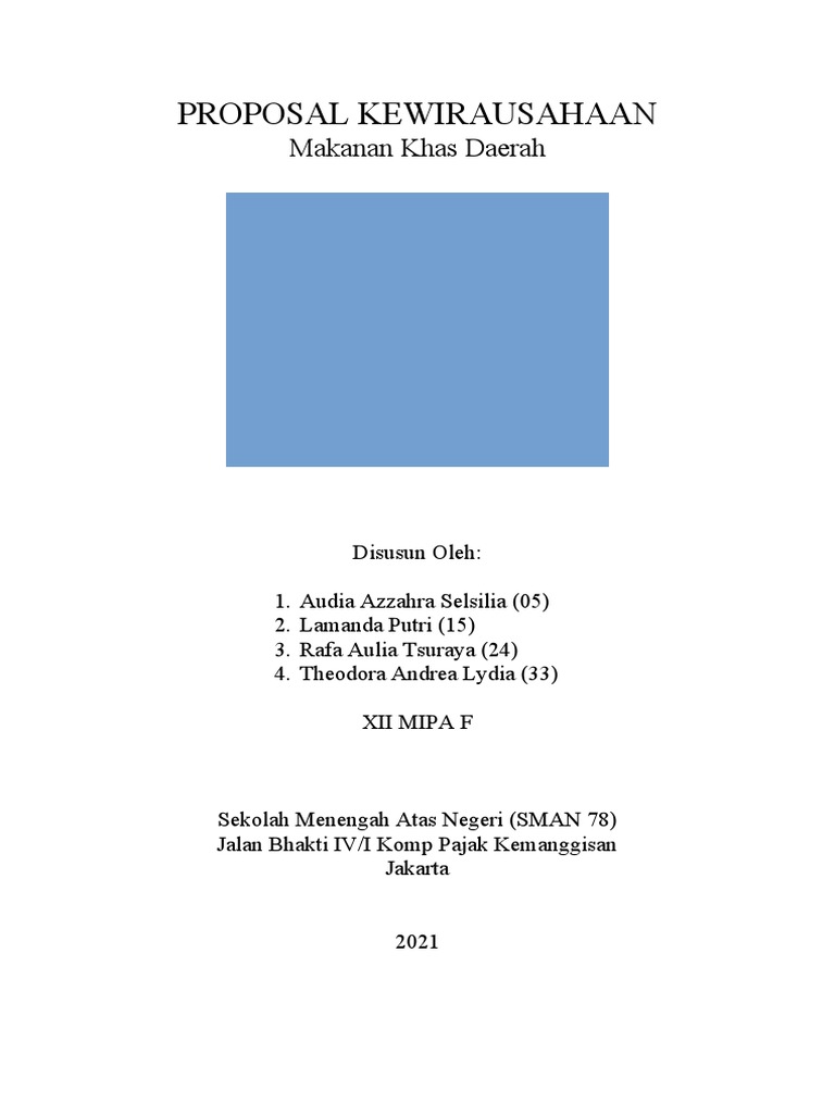 Proposal Makanan Khas Daerah | PDF Proposal Makanan Khas Daerah | PDF