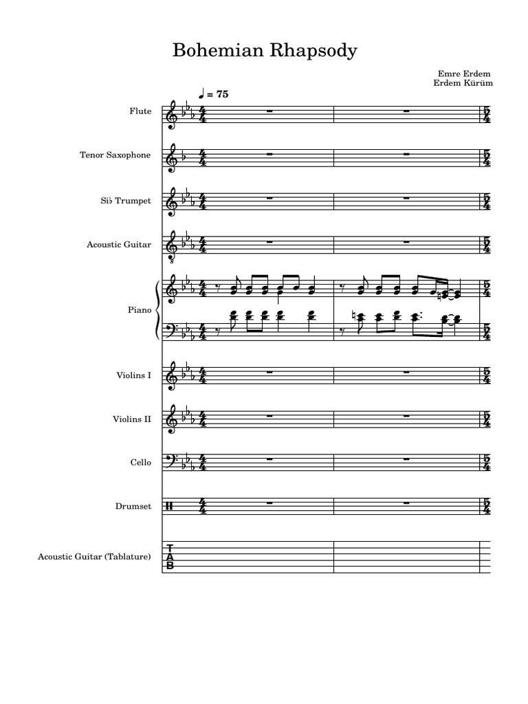 Bohemian Rhapsody | PDF | Musical Instruments | Music Technology