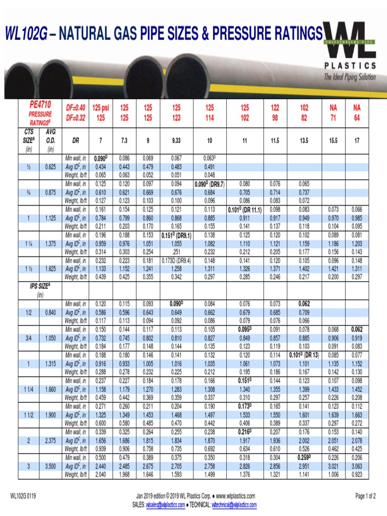 Natural Gas Pipe Sizing Guide | PDF