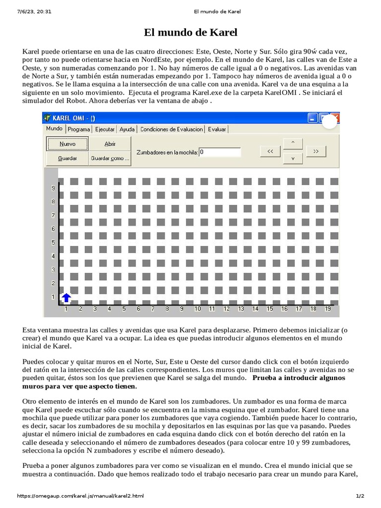 El Mundo de Karel | PDF | Informática | Software