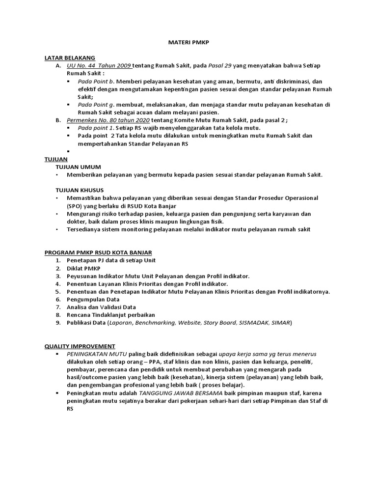 Materi PMKP | PDF