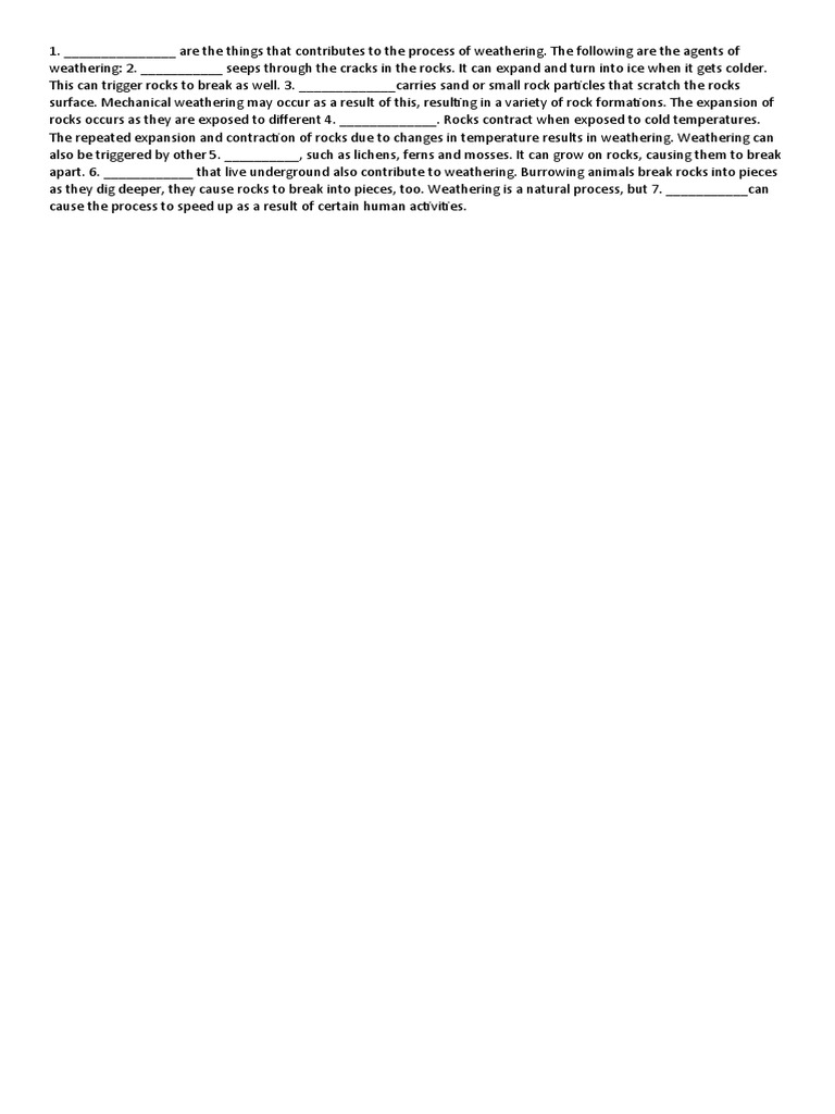 agents of weathering generalization | PDF