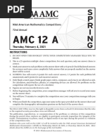 Amc 12a 2022 | PDF | Numbers | Mathematics