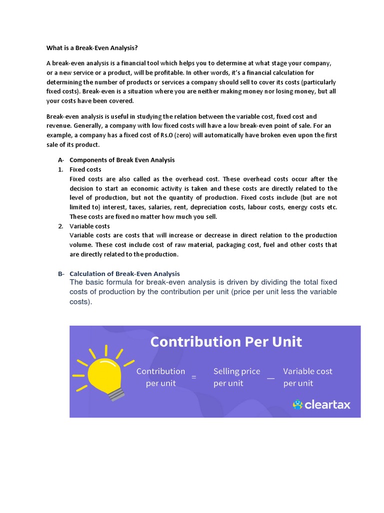 Lecture11 TE 13may BreakevenAnalysis | PDF | Economies | Business Economics