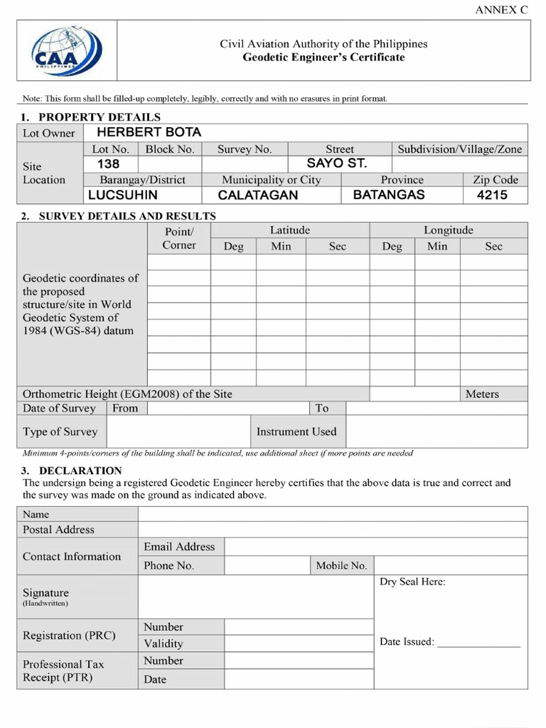 Caap Form | PDF