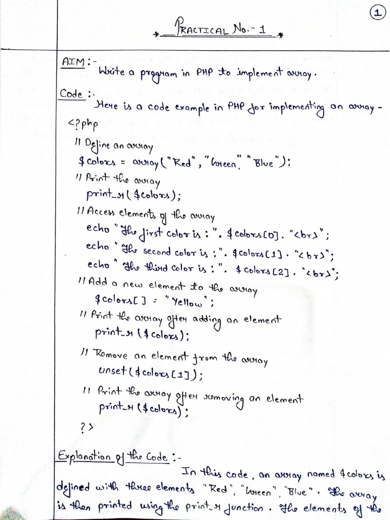 PHP Practical File | PDF