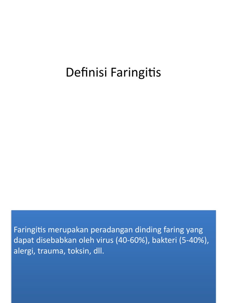 Definisi Faringitis | PDF