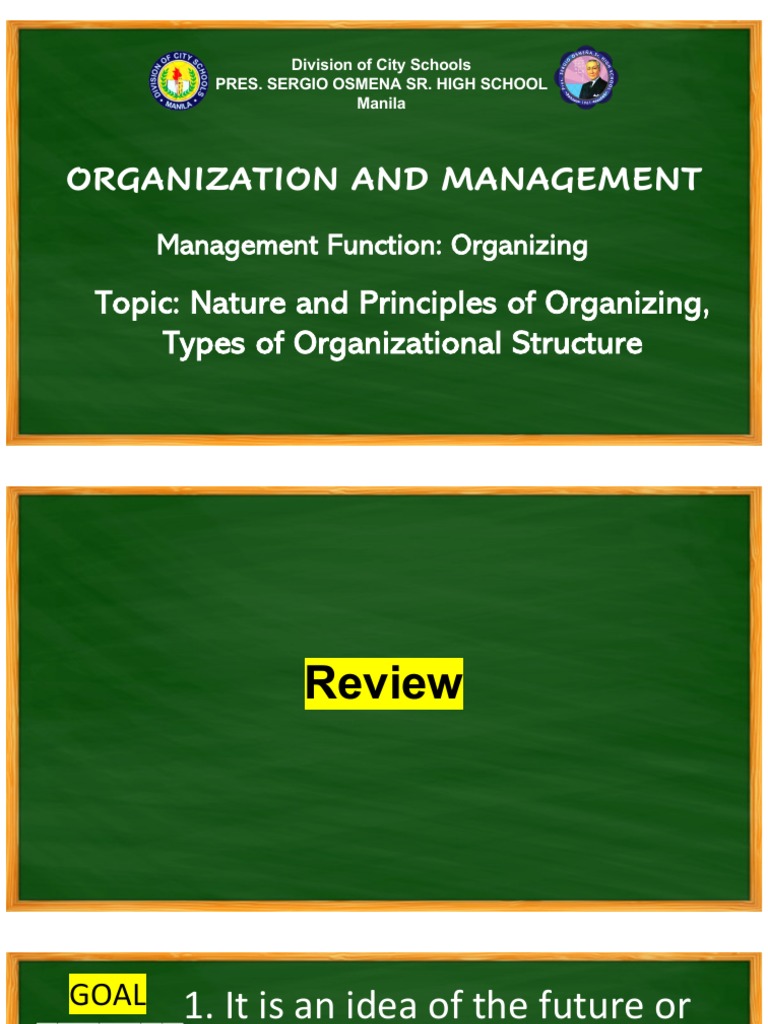 Oam Abm 11 Organizing | PDF | Organizational Structure | Goal
