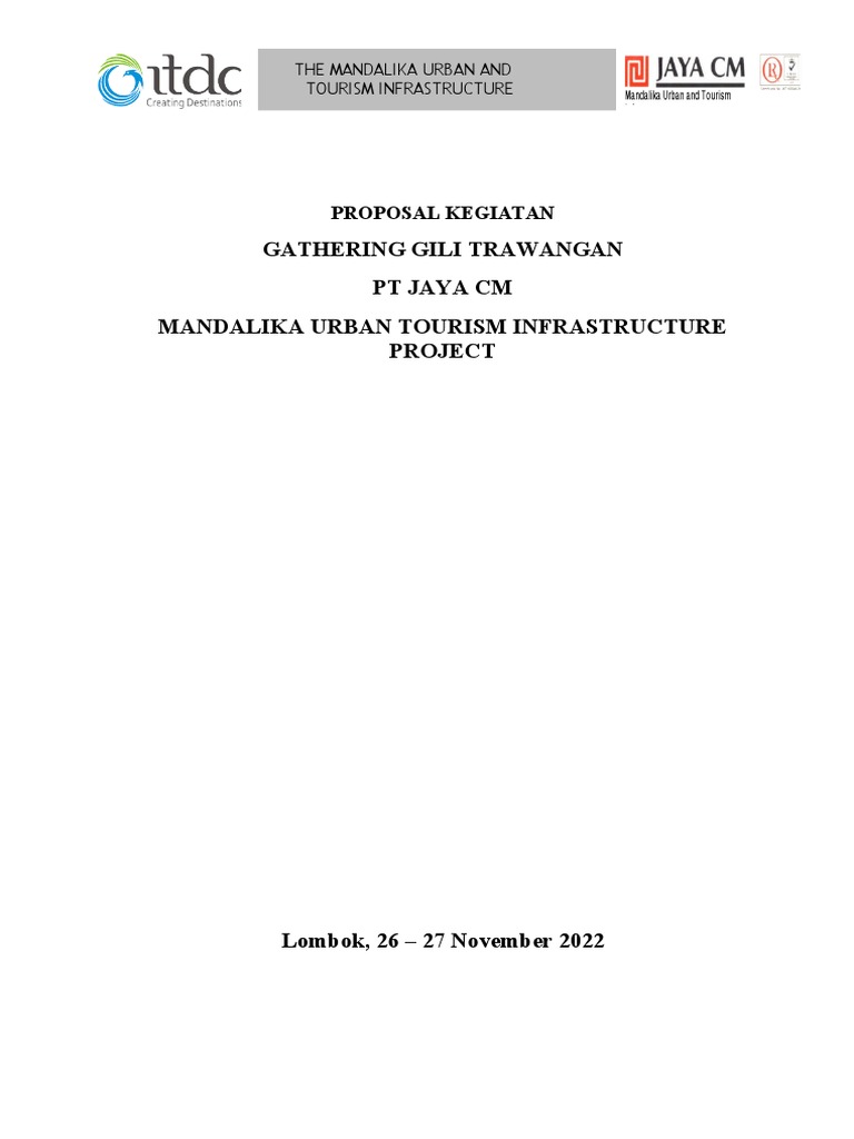 Proposal Gathering Karyawan PT Jaya CM | PDF