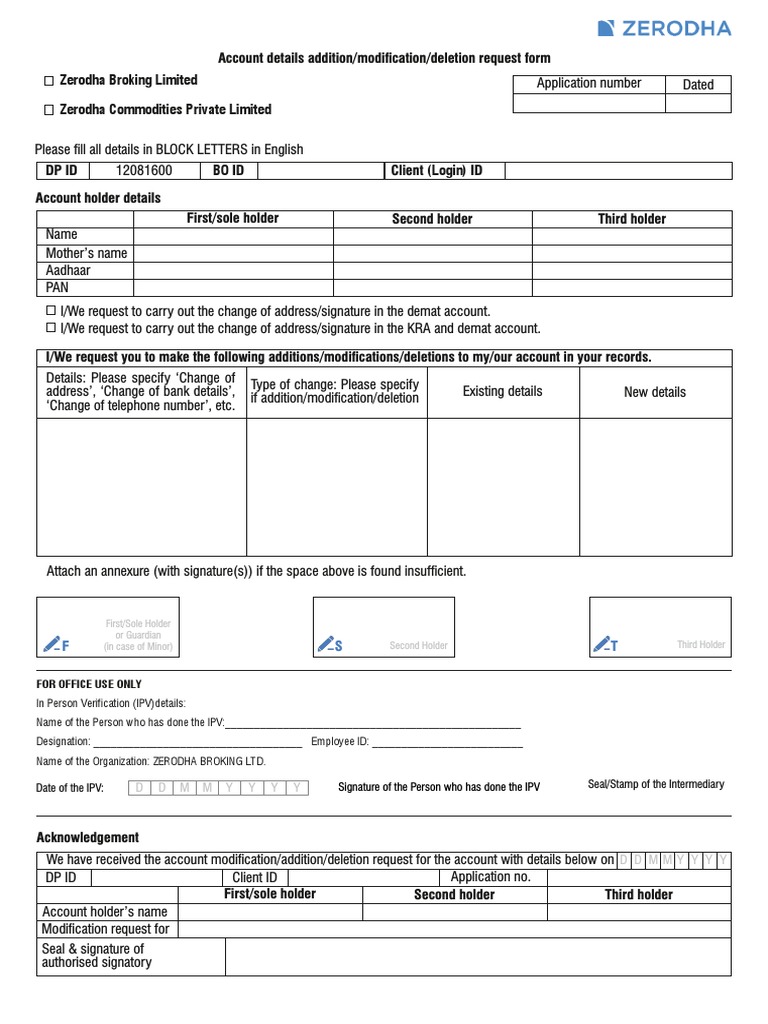 Account Modification | PDF