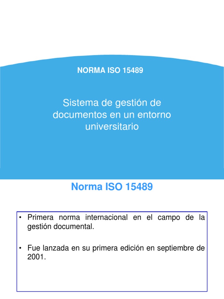 ISO 15489 - Ejemplo | PDF | Gestión de registros | Análisis FODA