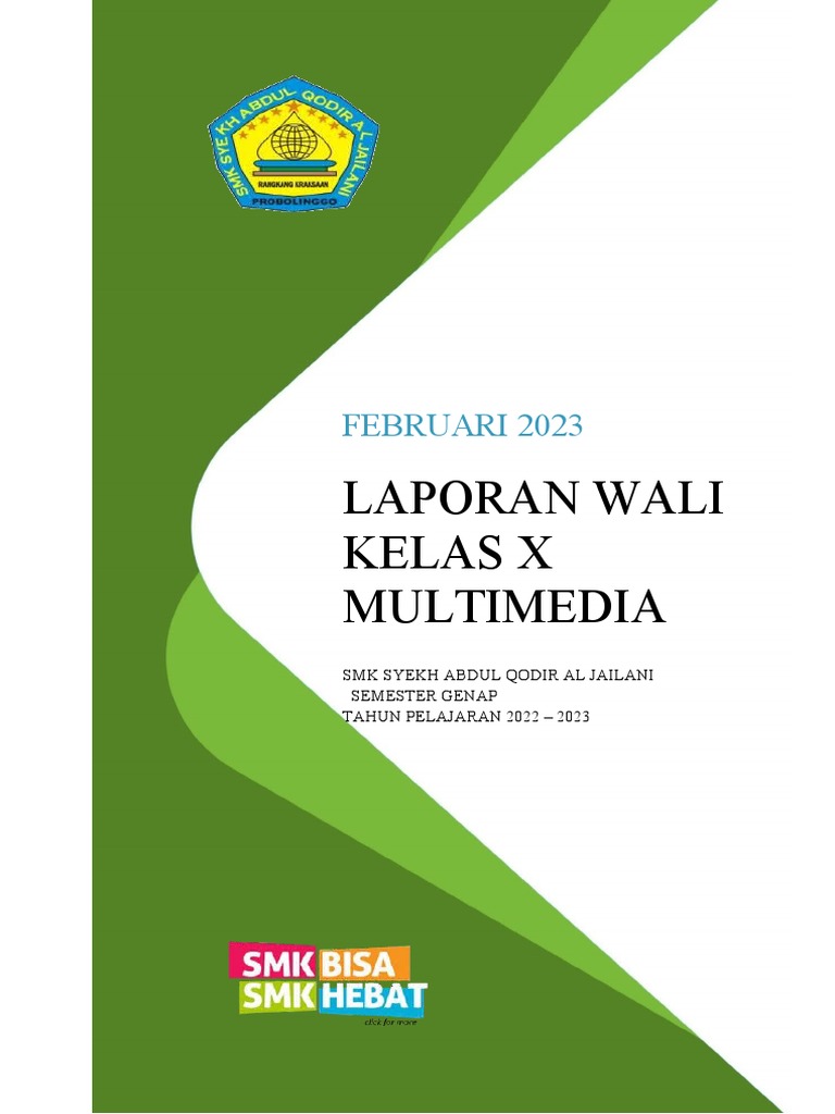 Laporan Wali Kelas FEBRUARI | PDF