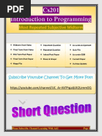 CS201 MIDTERM SOLVED MCQS by JUNAID | PDF | Pointer (Computer Programming) | Programming