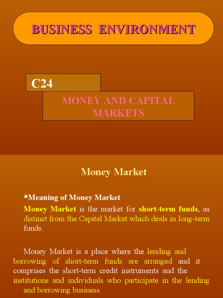 Overview of Money and Capital Markets | PDF | Money Market | Capital Market
