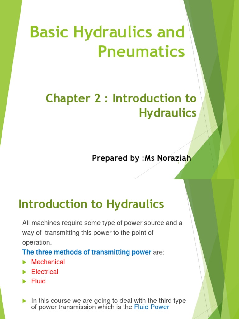 Introduction to Hydraulics and Pneumatics | PDF | Pump | Civil Engineering