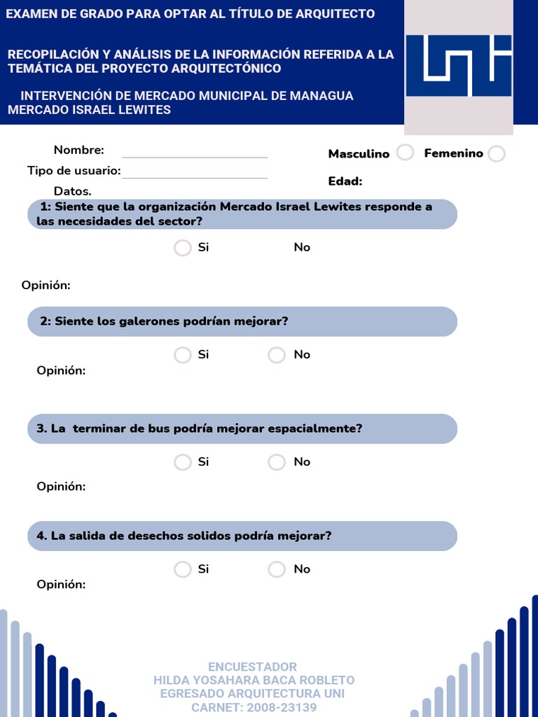 Modelo de Encuesta para Proyecto | PDF Modelo de Encuesta para Proyecto | PDF