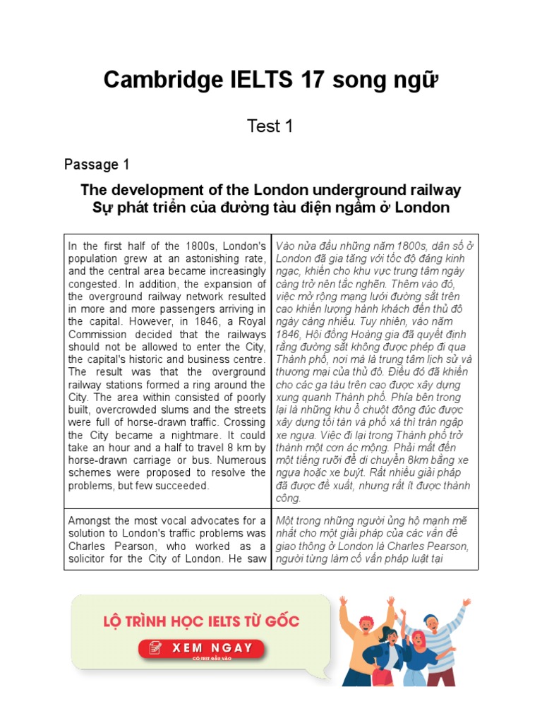 Cambridge IELTS 17 Song NG | PDF