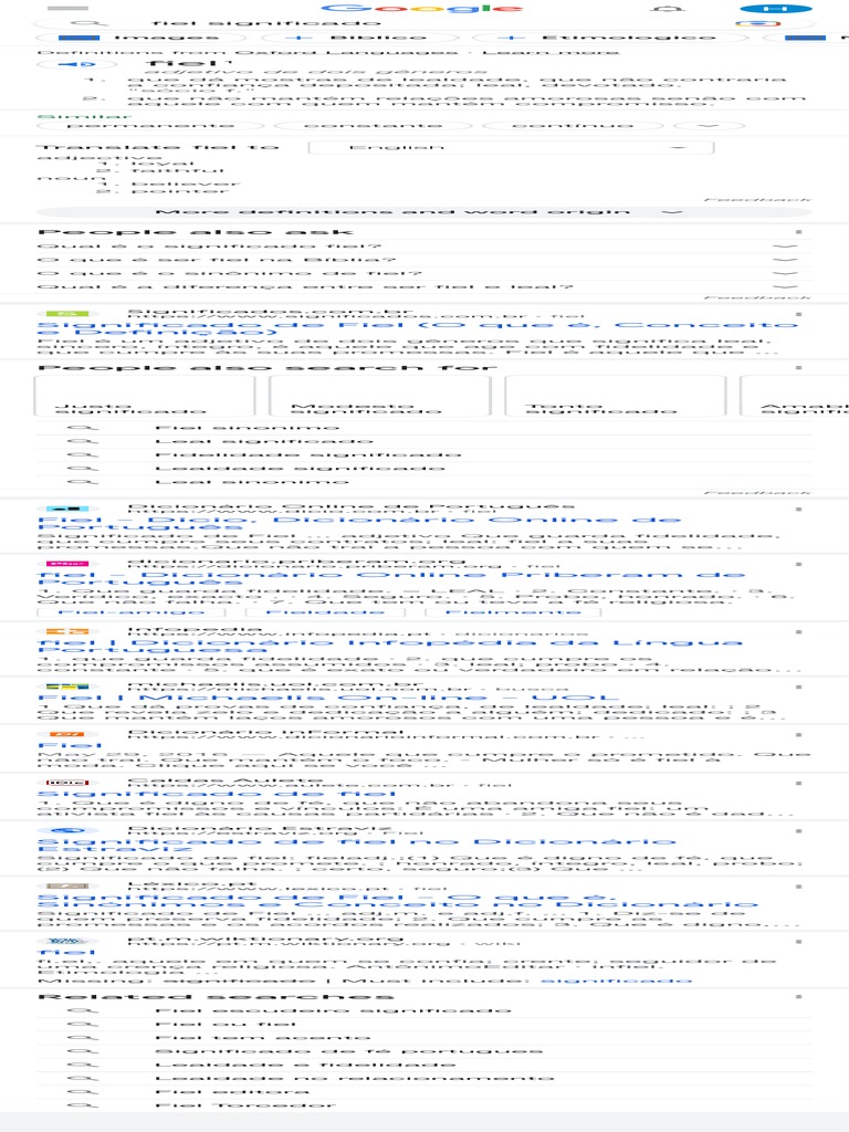 Fiel Significado - Google Search | PDF | Fé