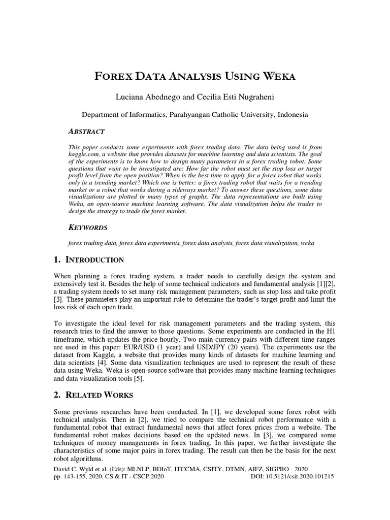 Forex Data Analysis with Weka | PDF