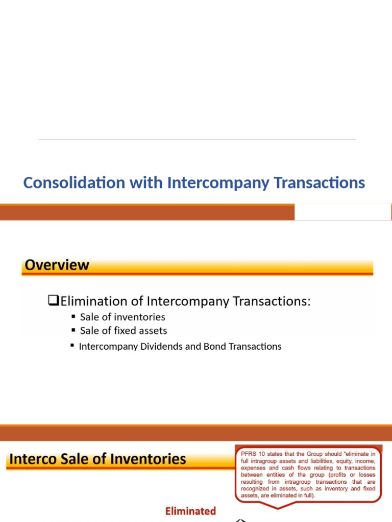 Consolidation With Intercompany Transactions | PDF | Depreciation ...