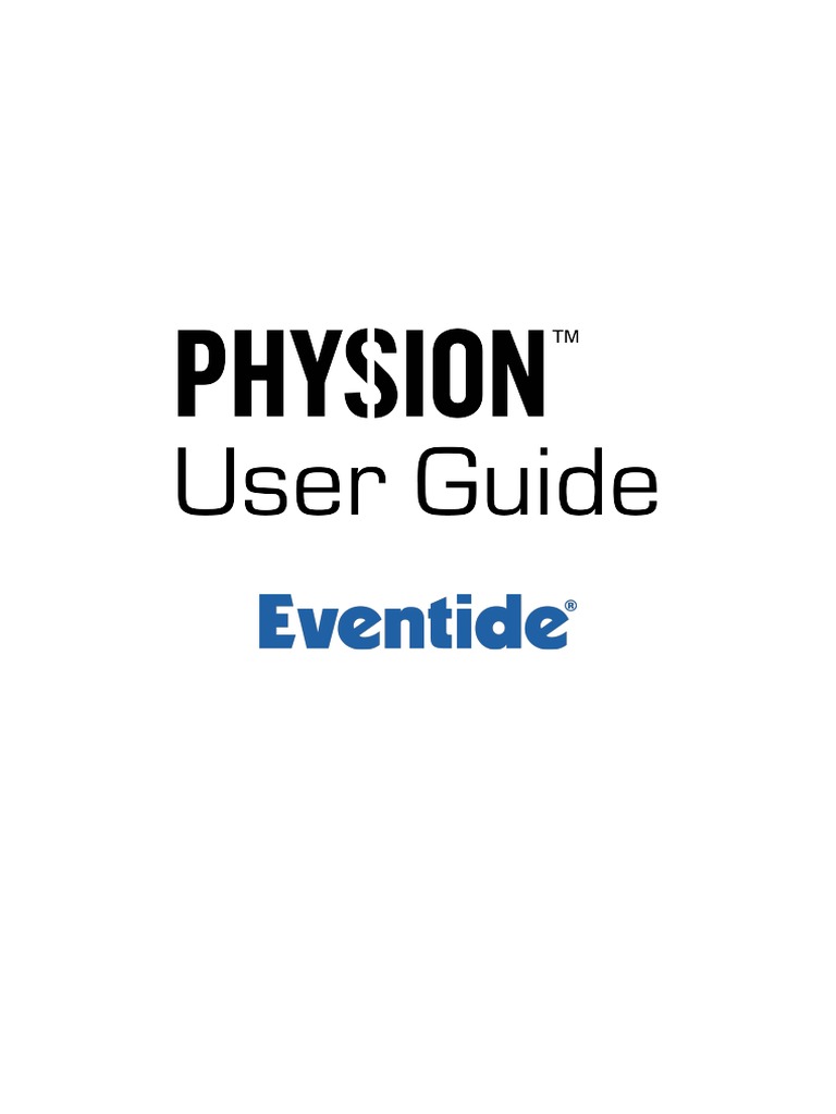 Physion User Guide | Download Free PDF | Equalization (Audio) | Electronics
