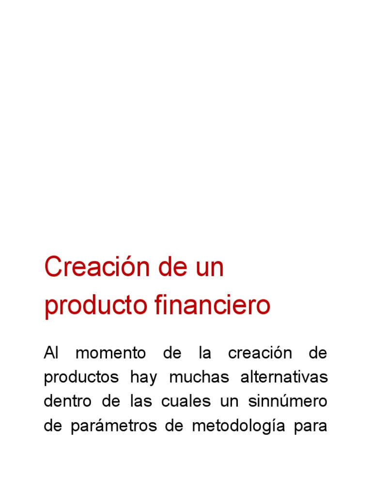 2 Producto y Servicio Financiero Innovador | PDF