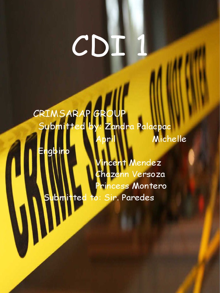CDI 1 Activity | PDF | Witness | Forensic Science