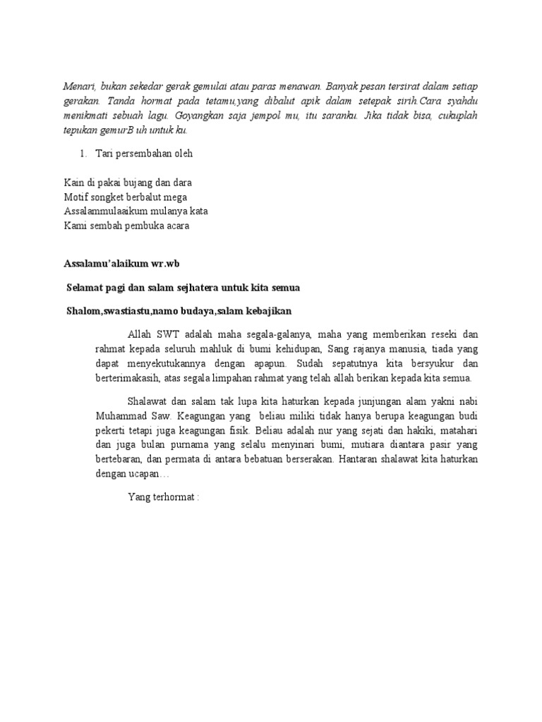 Teks MC LPR 2021 | PDF