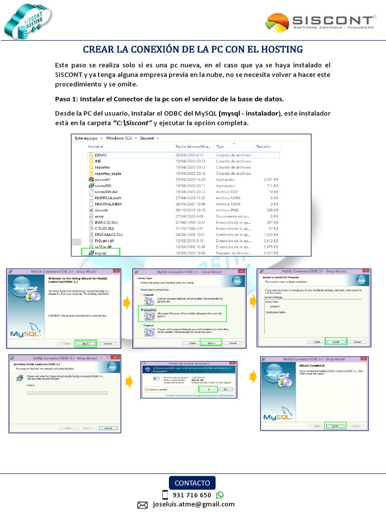14.2. Crear La Conexion de La PC Con El Hosting | PDF | Mi sql | Software del sistema