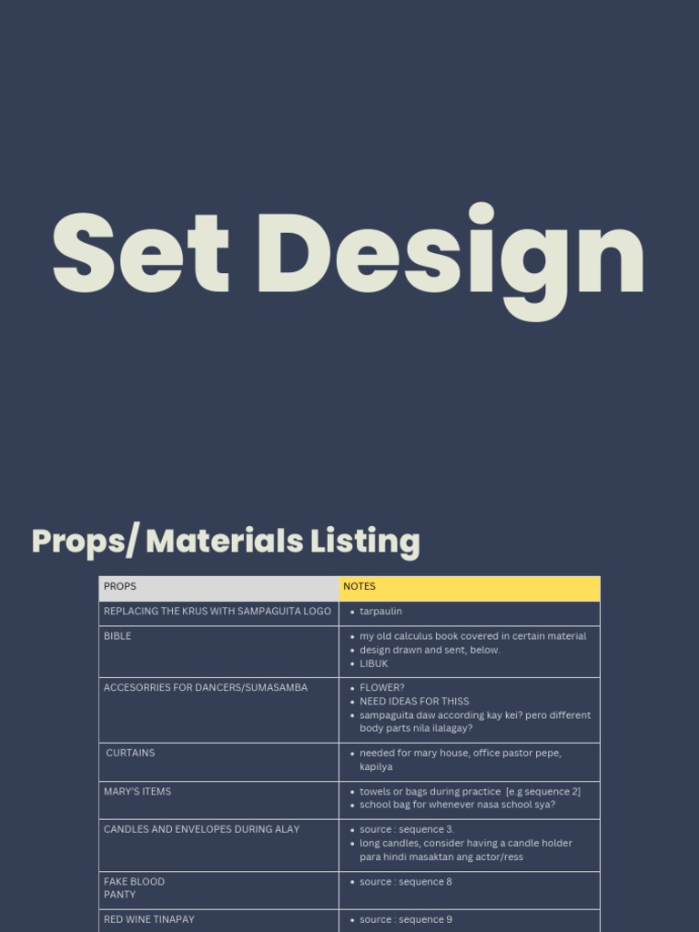 Set Design | PDF