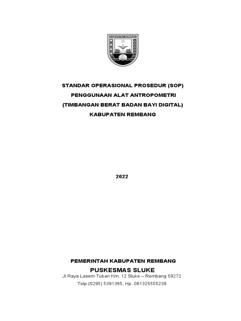 SOP Timbangan Digital Bayi | PDF