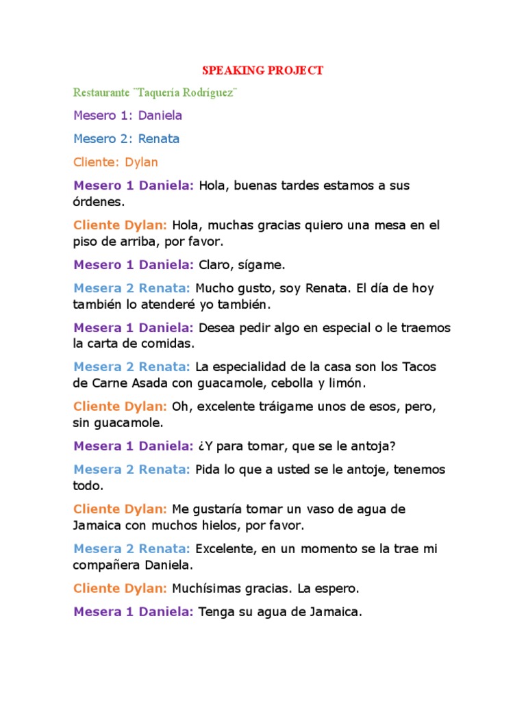 SPEAKING PROJECT - Ceina | PDF