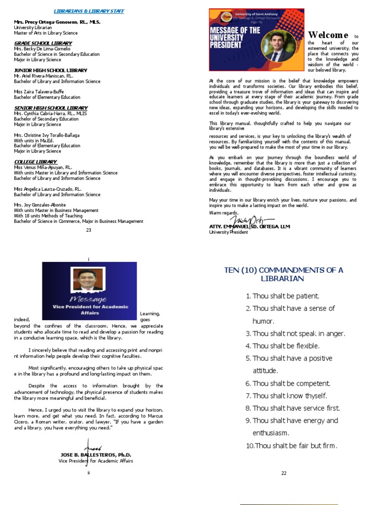 Library Manual 2023 | PDF