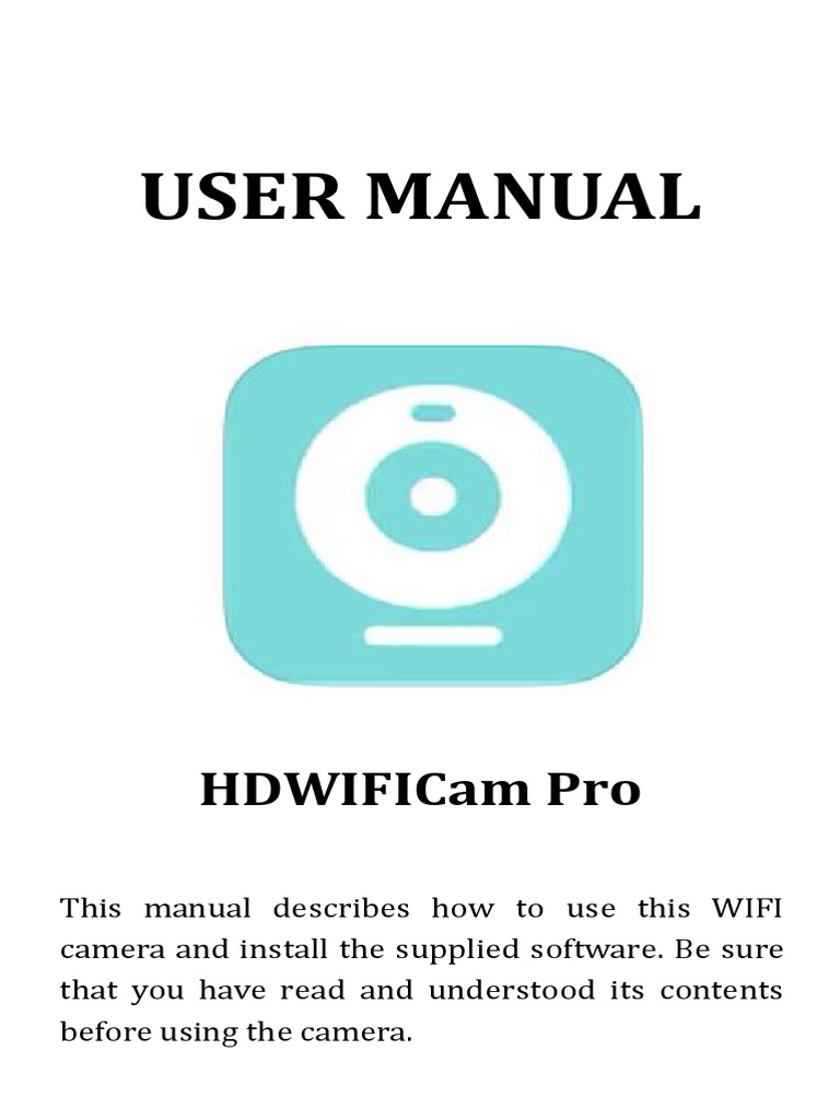 HDWIFICam Pro User Manual | PDF | Technology & Engineering
