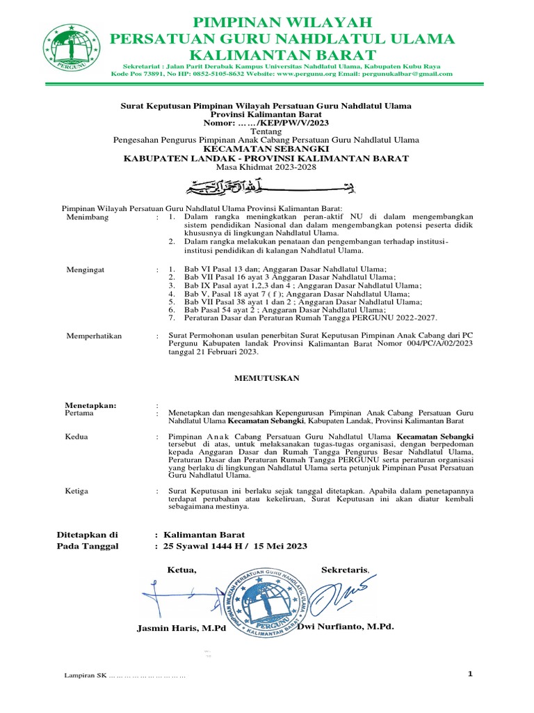 SK Pac Sebangki | PDF