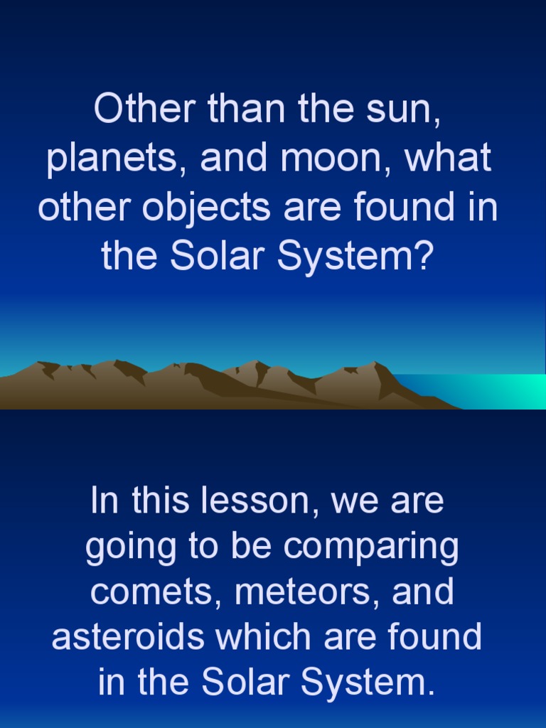 Comets Meteor Asteroid Копия Pdf Science And Mathematics