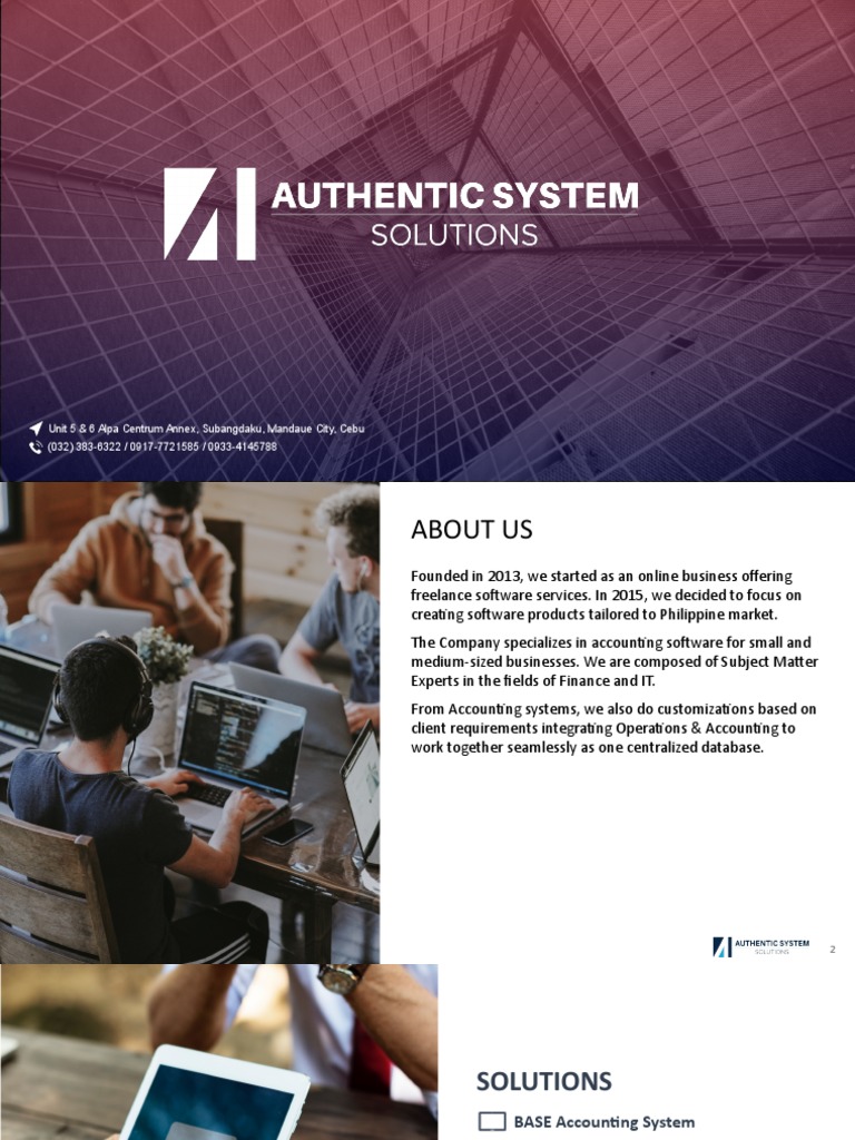 Authentic System Solutions - Oct 2019 | PDF | Accounts Payable | Business Economics