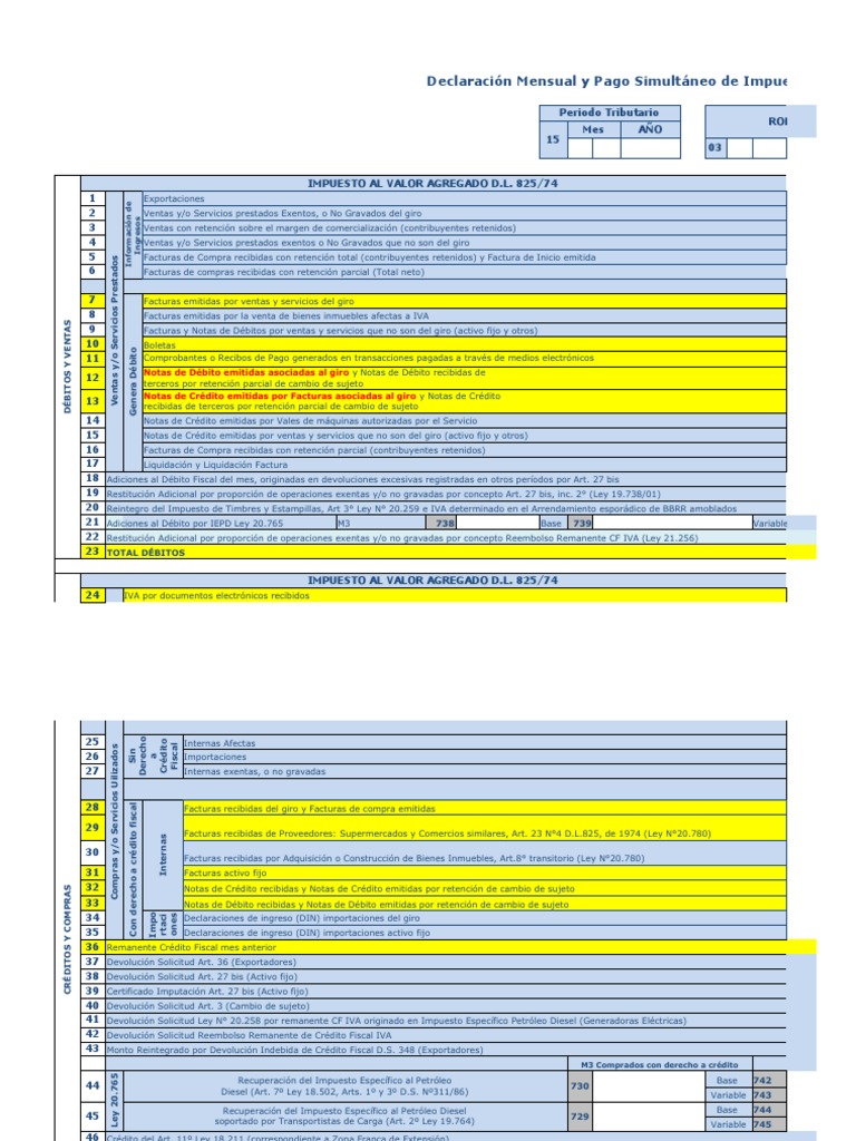 Formulario 29 SII: Guía y Ejemplo | PDF | Impuesto al valor agregado ...