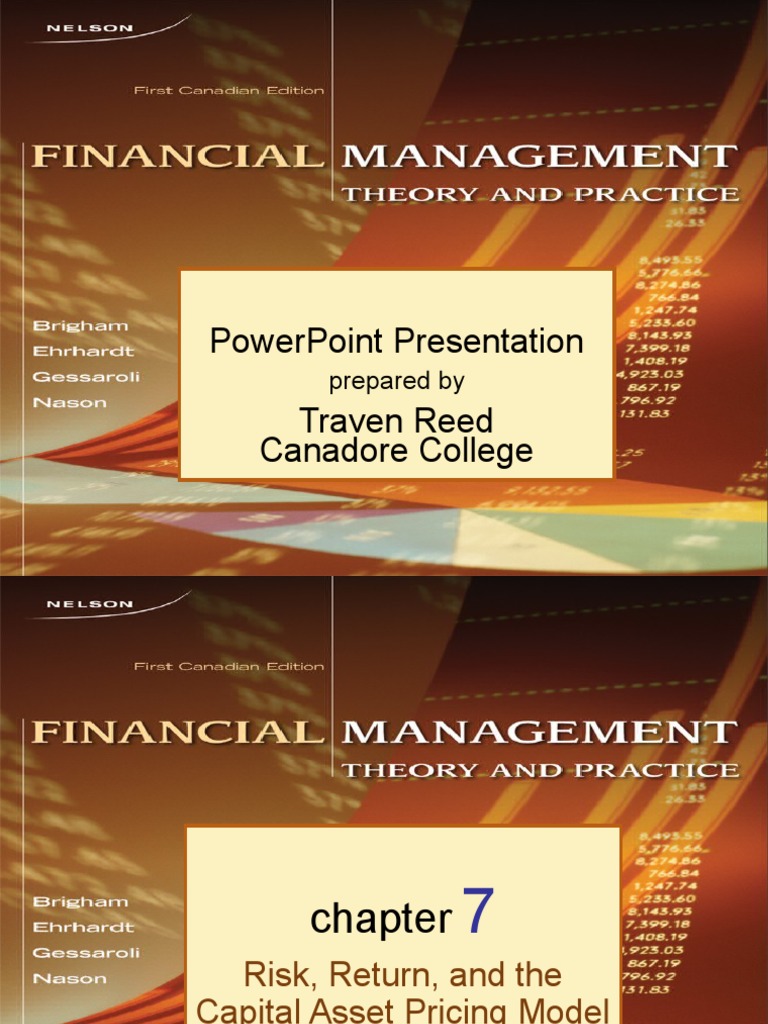 Ch07 PPT Brighamfm1ce Risk & Return Capm | PDF | Finance & Money Management