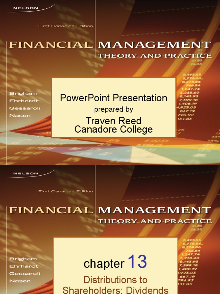 CH13 PPT BrighamFM1CE Dividen | PDF | Dividend | Stocks