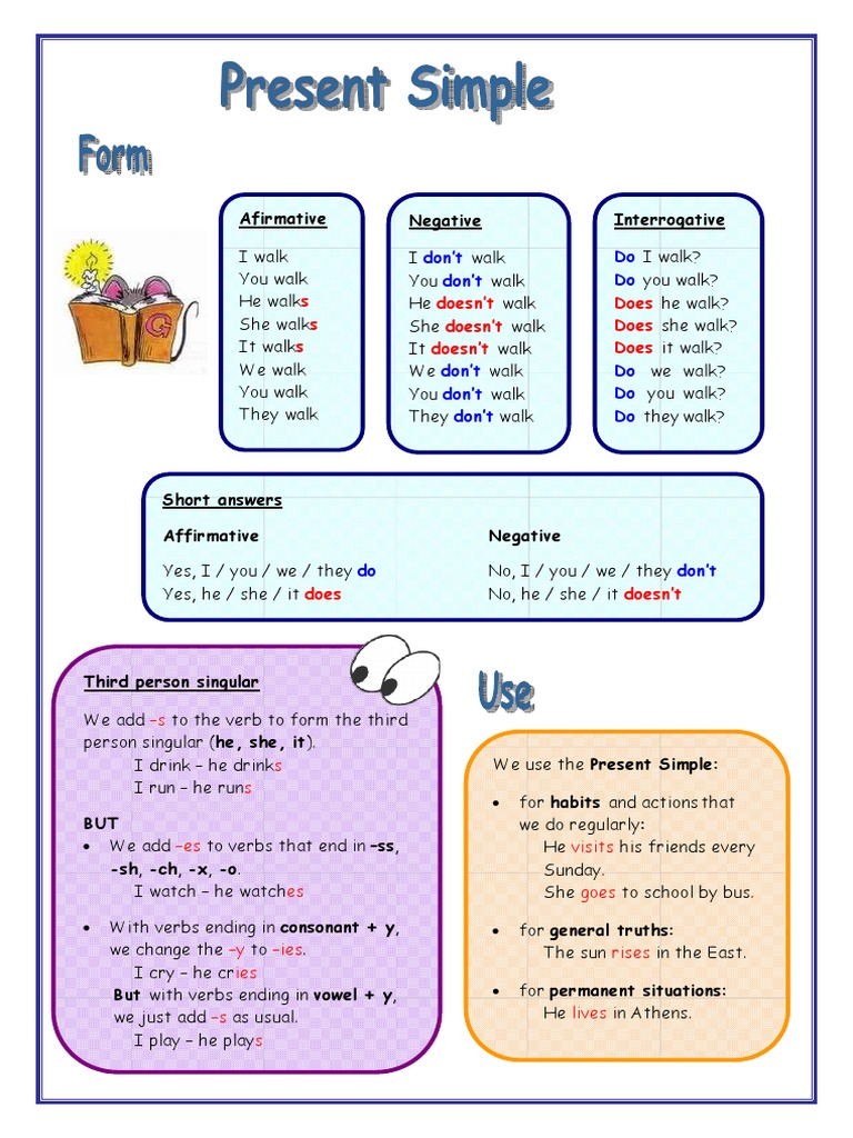 PRESENT SIMPLE Material | PDF | Linguistic Typology | Cognitive Science