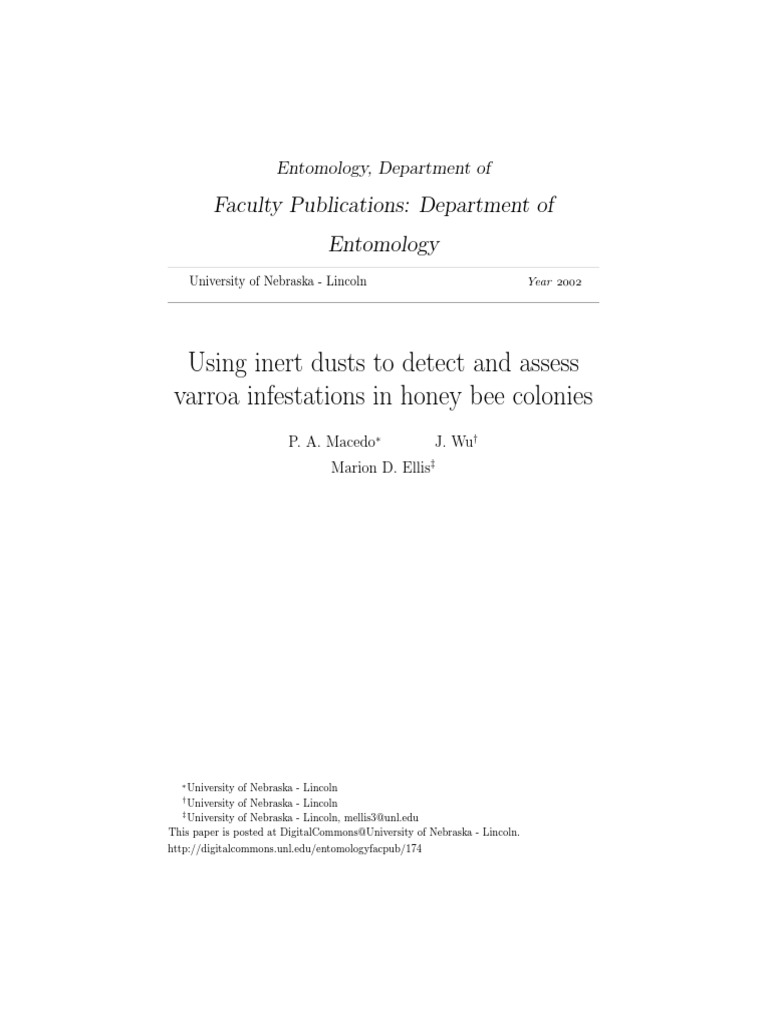 Macedo Et Al 2002 Using Inert Dusts To Detect and Assess | PDF ...